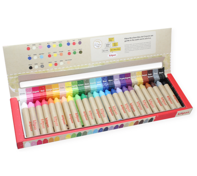 Kitpas - Crayons en Cire de Riz - 24 Couleurs – Le Petit Cocon